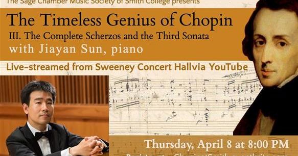 The Timeless Genius of Chopin with Jiayan Sun, piano | Thursday, April ...